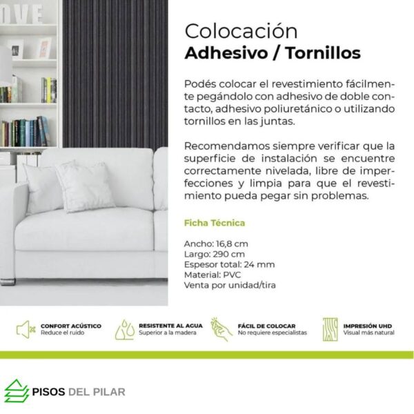 Revestimientos Wall Panel 2.90 m Teka Mate _ Pisos del Pilar